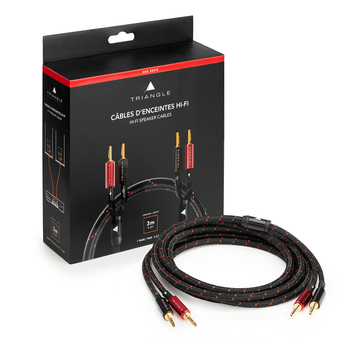 RED Serie - Mounted Speaker Cables - TRIANGLE Hi-Fi